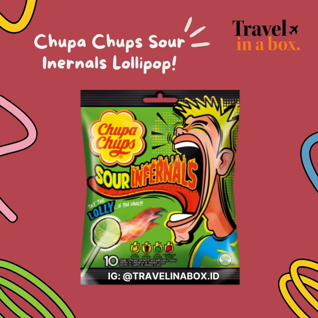 Jual Chupa Chups Sour Infernals - Super Sour Lollipop (Permen Asem) 75 ...