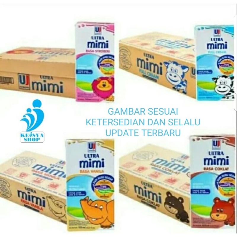Jual Ultra Mimi UHT 125mL [40 pcs/ 1 karton] (Cokelat / Full Cream ...