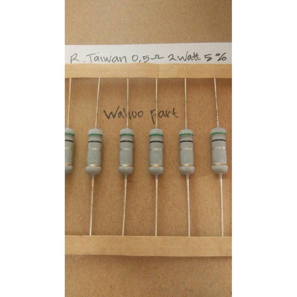 Jual Resistor 0,5 ohm Taiwan 2 watt 5% harga per 10 pcs | Shopee Indonesia