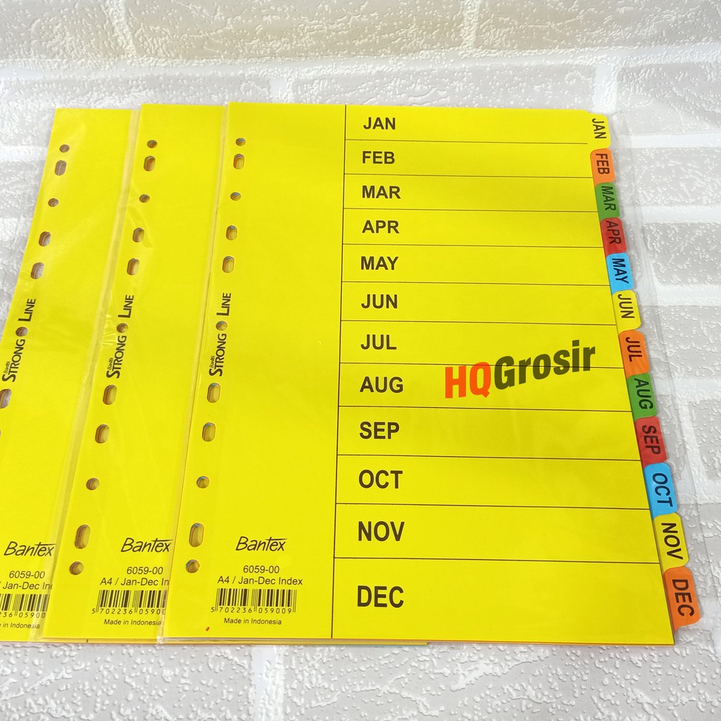 Jual Divider / Pembatas Ordner Bantex A4 6059 Bulan | Shopee Indonesia