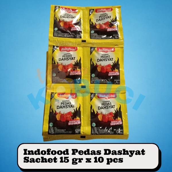 Jual Indofood Sambal Pedas Dahsyat Sachet 15 gr x 10 Pcs | Shopee Indonesia