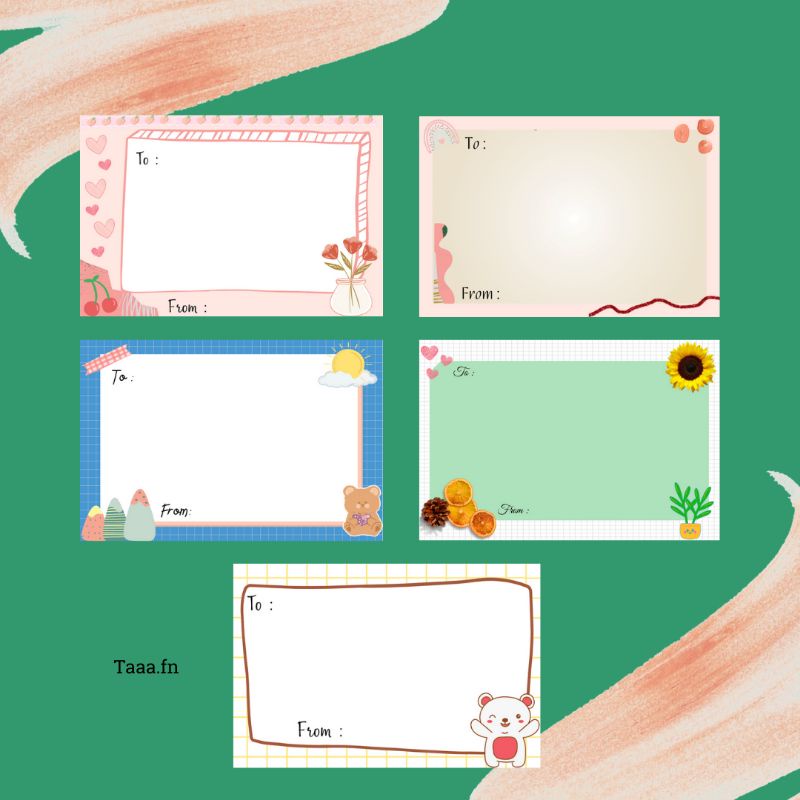 Jual Kartu Ucapan Aesthetic / Greeting cards kosong / blank card ...