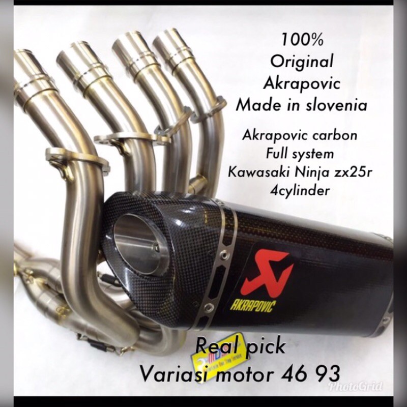 Jual knalpot akrapovic ninja zx25r / zx4rr exhaust kawasaki ninja zx25r ...