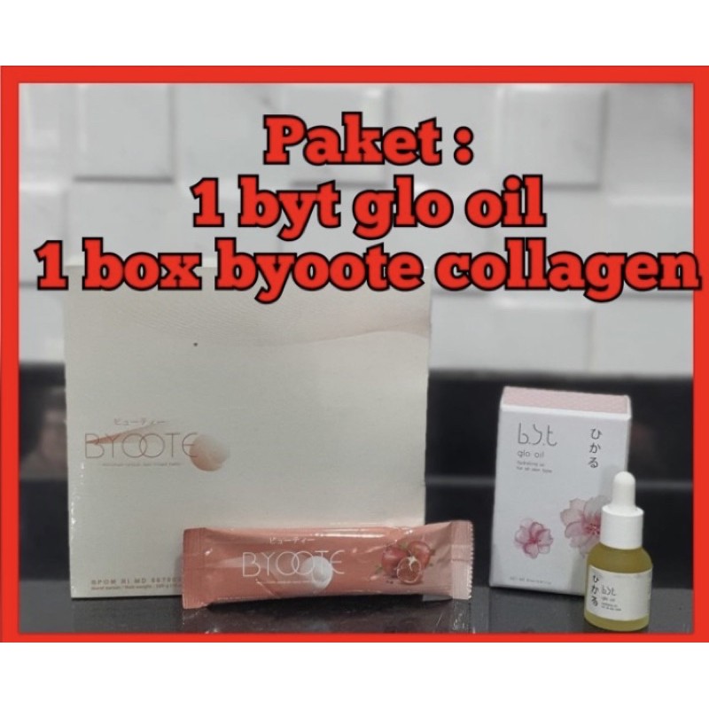 Jual Paket Byoote Collagen Drink Dan Byt Glo Oil Asli | Shopee Indonesia