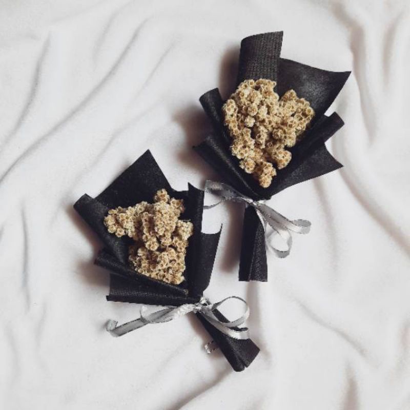 Jual Mini buket bunga edelweis / Bouquet mini edelweis dried flowers ...