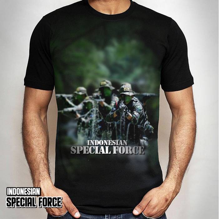 Jual Baju KAOS TENTARA TNI Kaos ARMY Pasukan Khusus Kaos MILITER Indonesian Special Force ...