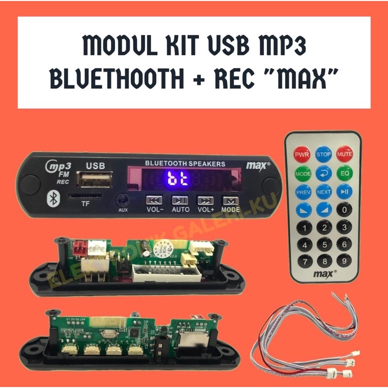 Jual MODUL KIT USB MP3 BLUETHOOT + REC MAX | Shopee Indonesia