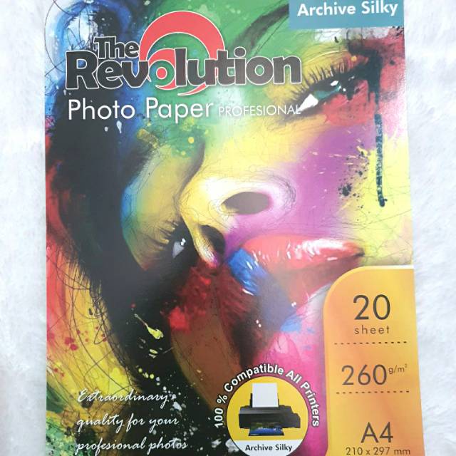 Jual KERTAS FOTO Photo Paper Doff Silky Revolution 260gsm A4 Kertas ...