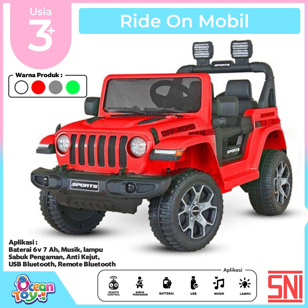 Jual Mainan Anak Mobil Aki Off Road Dilengkapi Remote Control Ada Musik ...