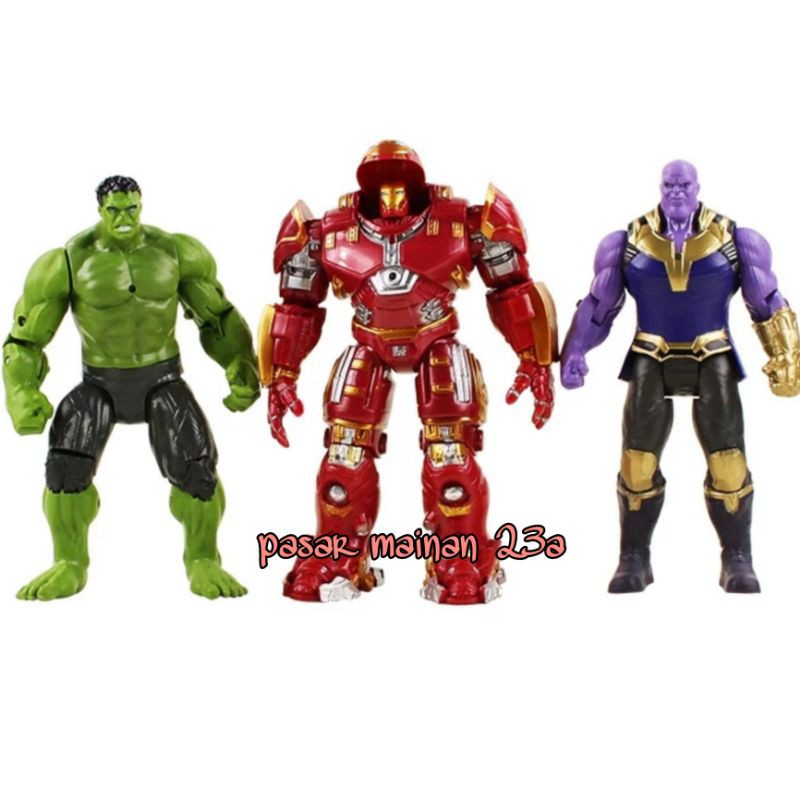 Jual Figure Avengers Thanos Hulk Buster Set 3 infinity War Satuan ...