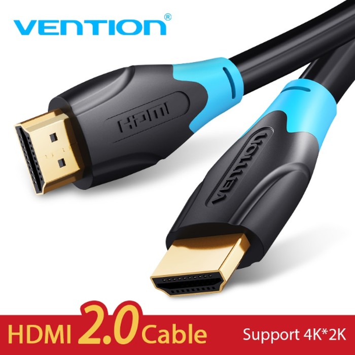 Jual Vention [AAC 0.75M] Kabel HDMI 3D v2.0 4K UHD High Speed Quality | Shopee Indonesia