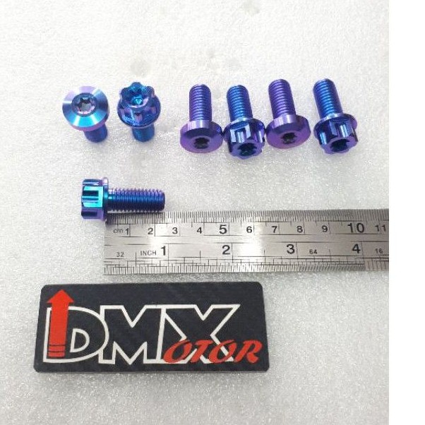 Jual Baut M10x24 atau baut 14x2.4cm drat 1.5p drat kasar kaliper brembo dan KTM titanium ...