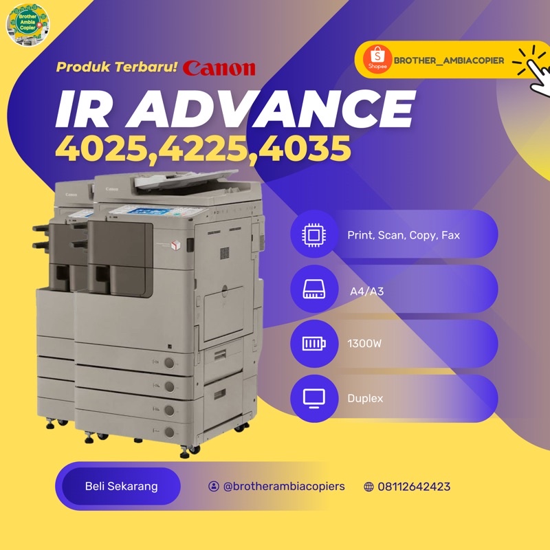 Jual Mesin Fotocopy Rekondisi Canon iR 4025 4225 | Shopee Indonesia
