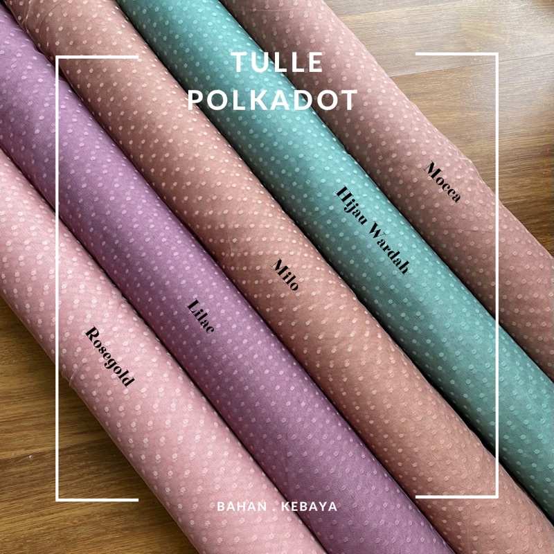 Jual Kain Kain Tile Tule Tulle Dot Dotty Snow Bintik Polkadot Warna ...