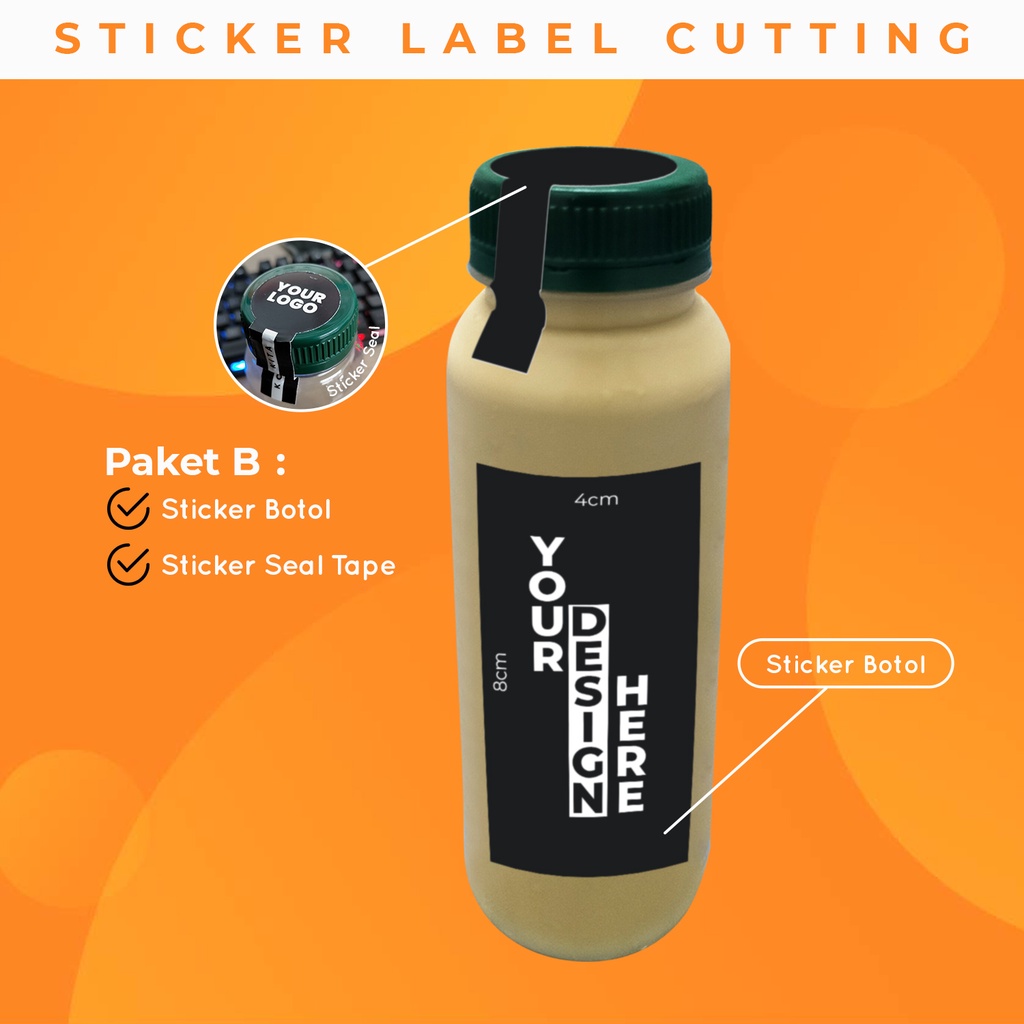 Jual [BM Label] Stiker Botol 250 ml || Desain Custom || Print Tajam ...
