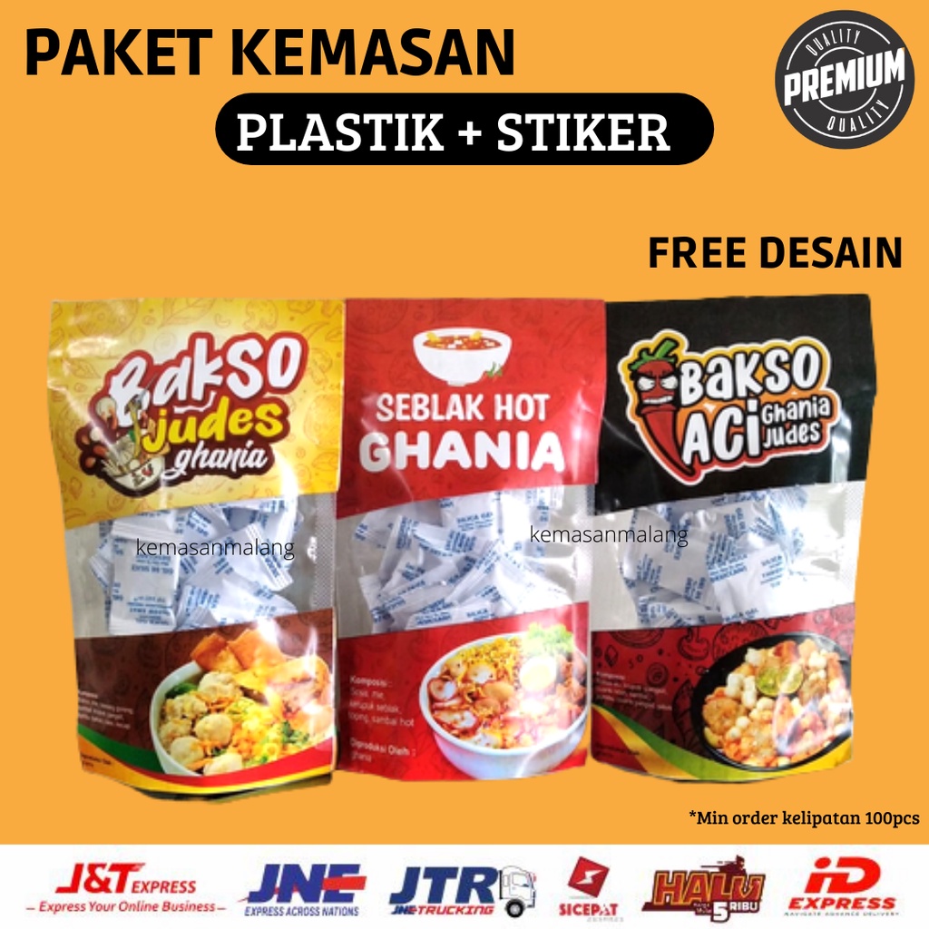 Jual PAKET KEMASAN STIKER STP PLASTIK KLIP PP UK.10x17-20x30 + STIKER ...