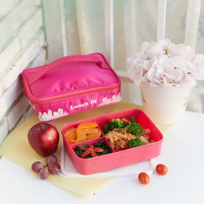 Jual Set kotak makan / lunchbox set bag / kotak makan bekal anak | Shopee Indonesia