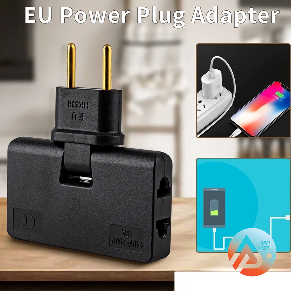 Jual APEN Steker Lipat 3 Lubang Stop Kontak 3 Cabang Power Socket Plug ...