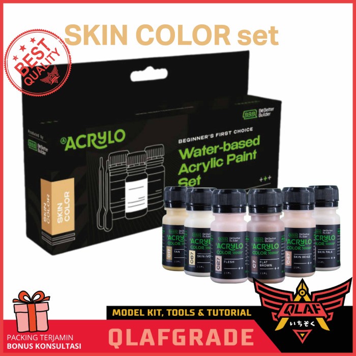 Jual ACRYLO SKIN COLOR SET Paket Cat Gundam Starter Kit model diorama | Shopee Indonesia