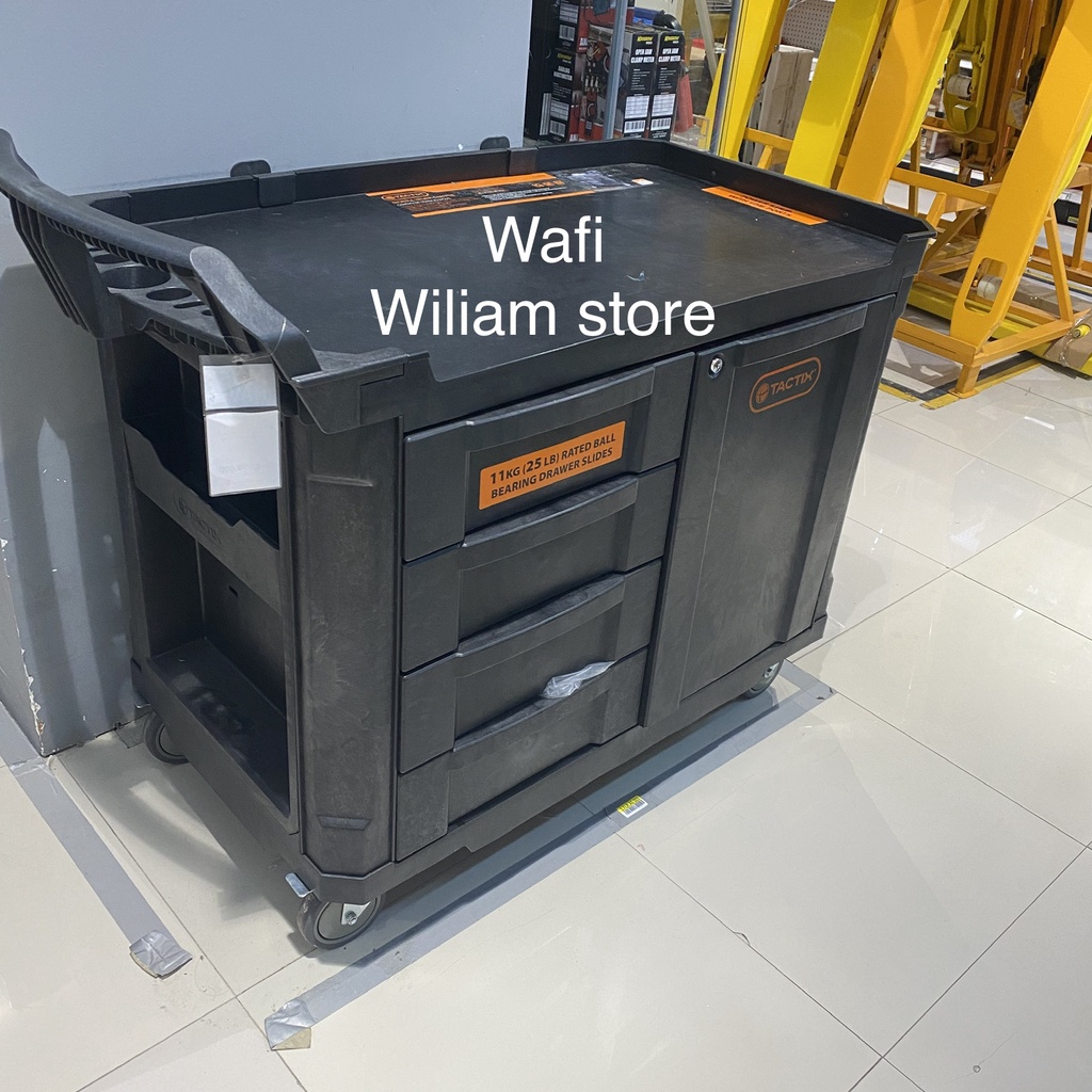 Jual Tactix lemari bengkel Perkakas Tool Box Cabinet Trolley 4 drawer | Shopee Indonesia