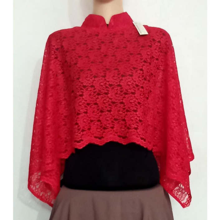 Jual Cape brokat paris cuantik outer perempuan bahan full brukat ...