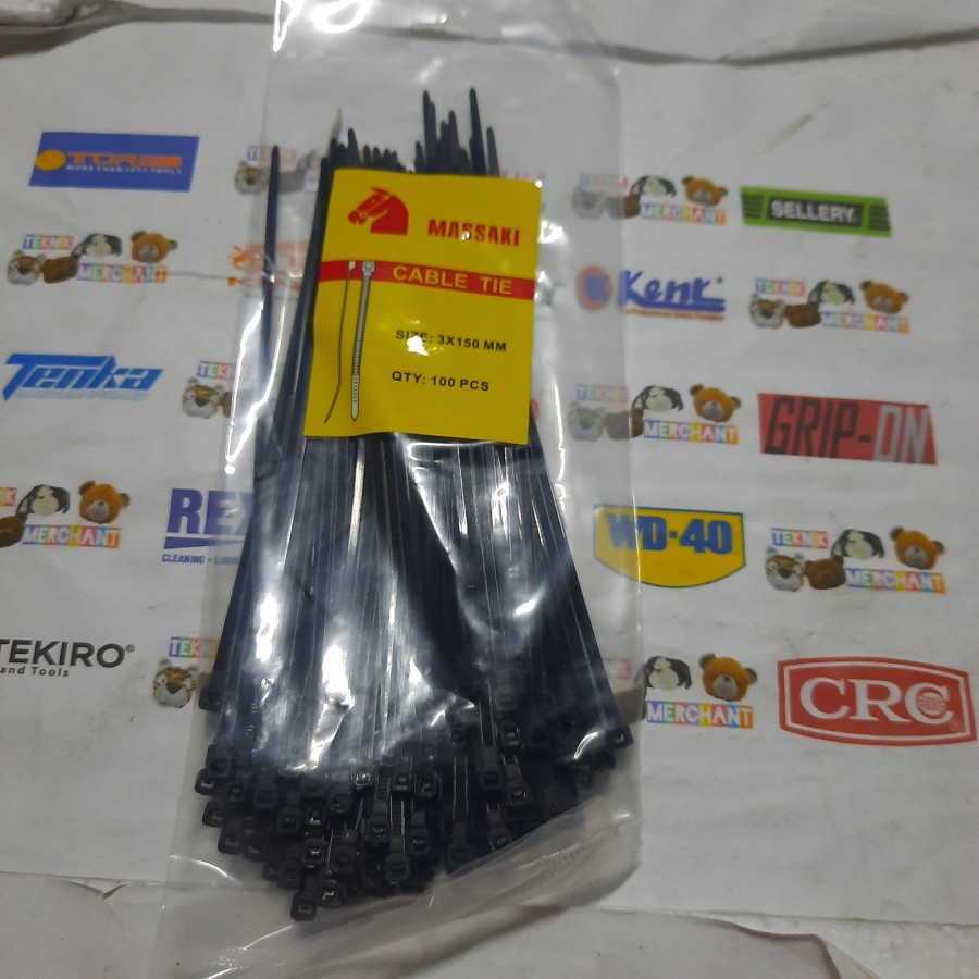 Jual 15CM Tali Ikat Kabel 3 x 150 mm Hitam / Cable Ties Nylon (100 Pcs ...