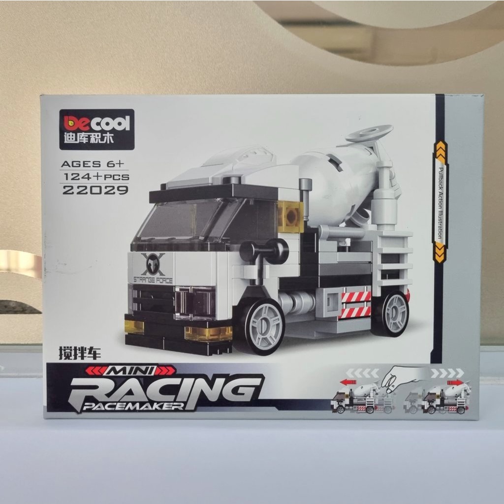Jual Mobil Truck Molen semen Decool 22029 city racing pull back action | Shopee Indonesia