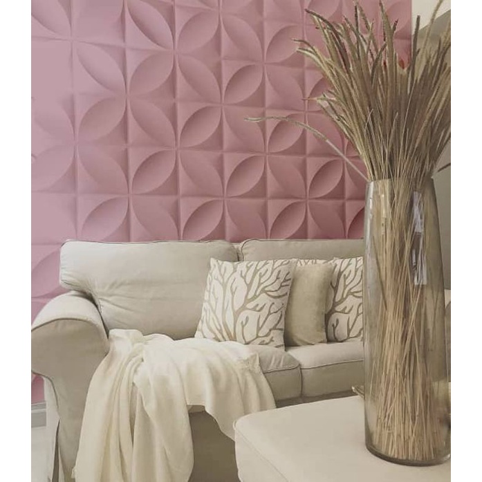Jual WALLFORM - D006 Pink Wall Panel 3D PVC Mosaic Wallpaper Dinding ...