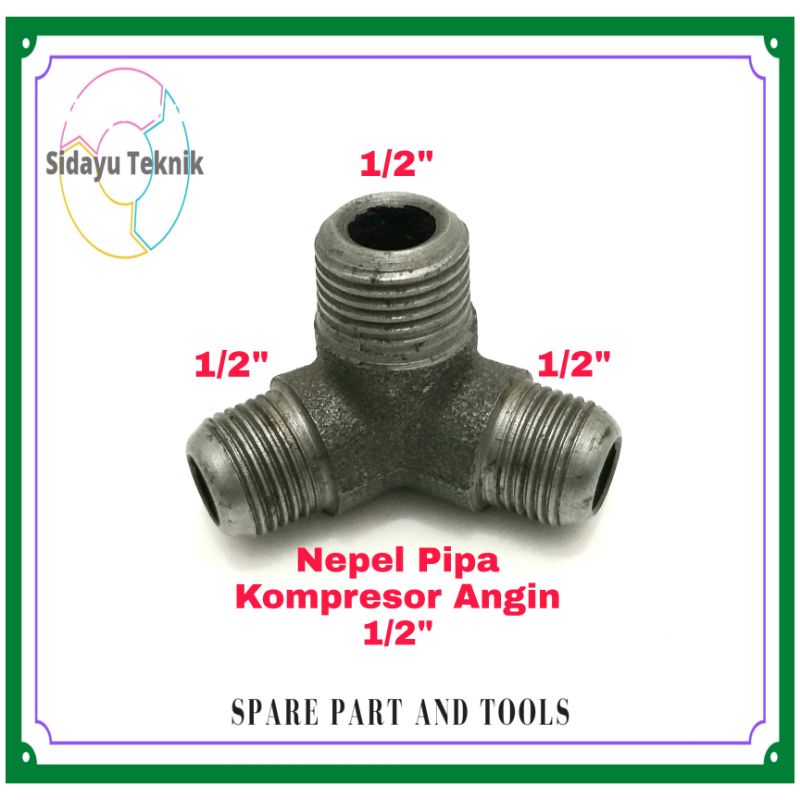 Jual Nepel Pipa Cabang 3 Kompresor Angin 1/2HP - 2HP | Shopee Indonesia