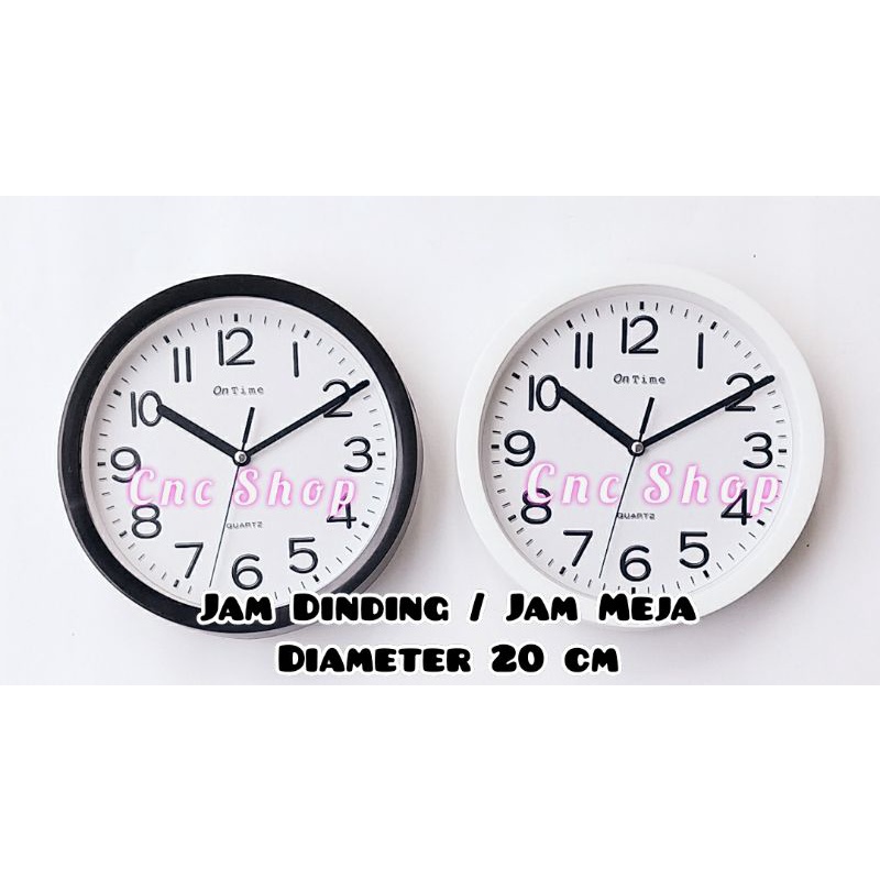 Jual Jam Dinding/ Jam Meja Ontime New diameter 20cm Minimalis Murah ...