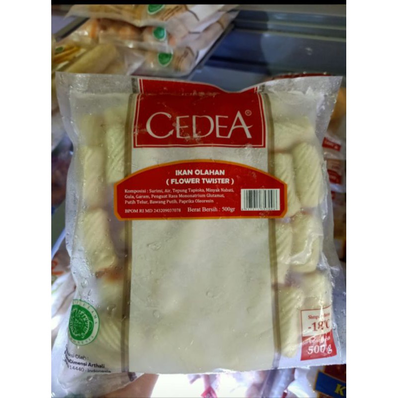 Jual Cedea Flower Twister 500 gr / ikan olahan flower twister / ikan ...