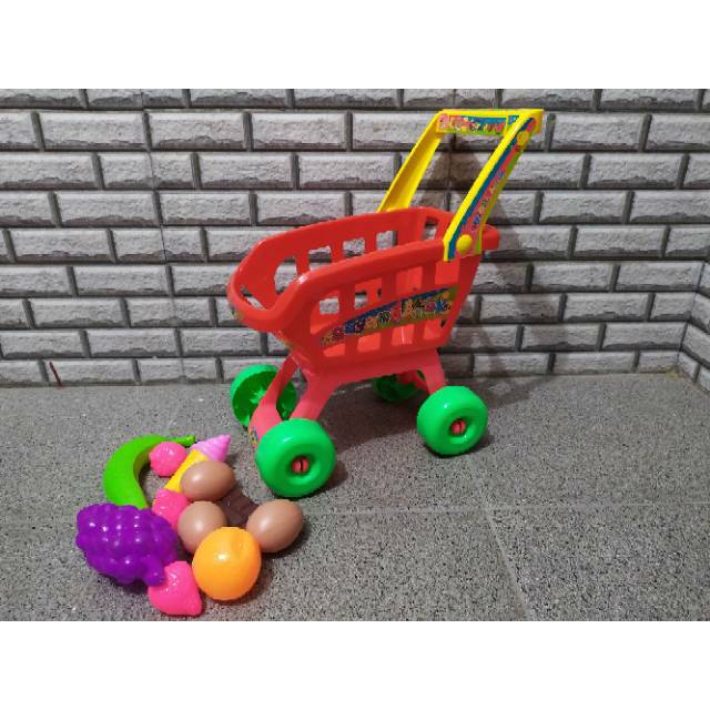 Jual Mainan trolley keranjang dorong anak troli troly supermarket ...
