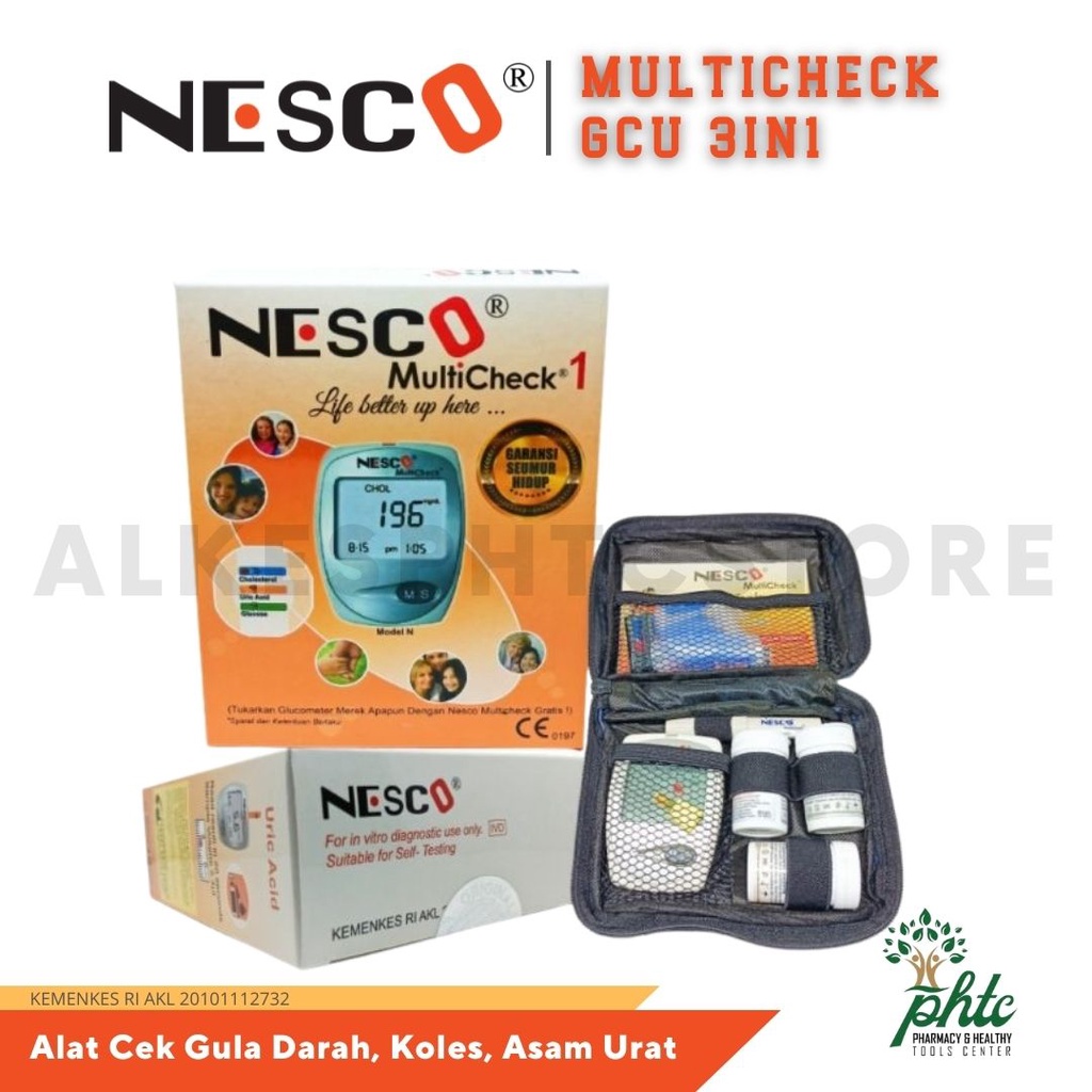 Jual Alat Nesco Multicheck GCU 3 In 1 Cek Gula Darah, Kolesterol, Asam ...