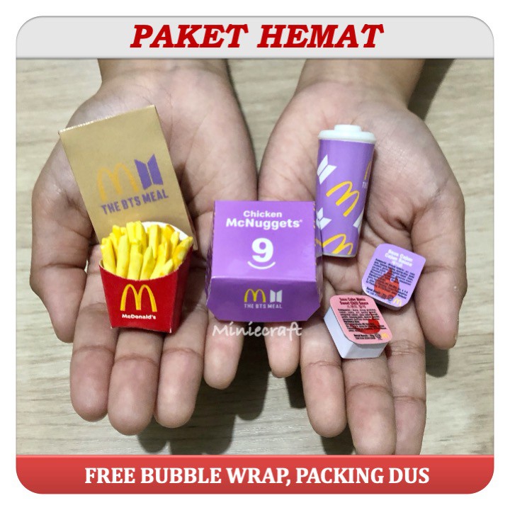 Jual PAKET HEMAT MAGNET TEMPELAN KULKAS MINIATUR BTS MEAL MCD PACKAGING ...