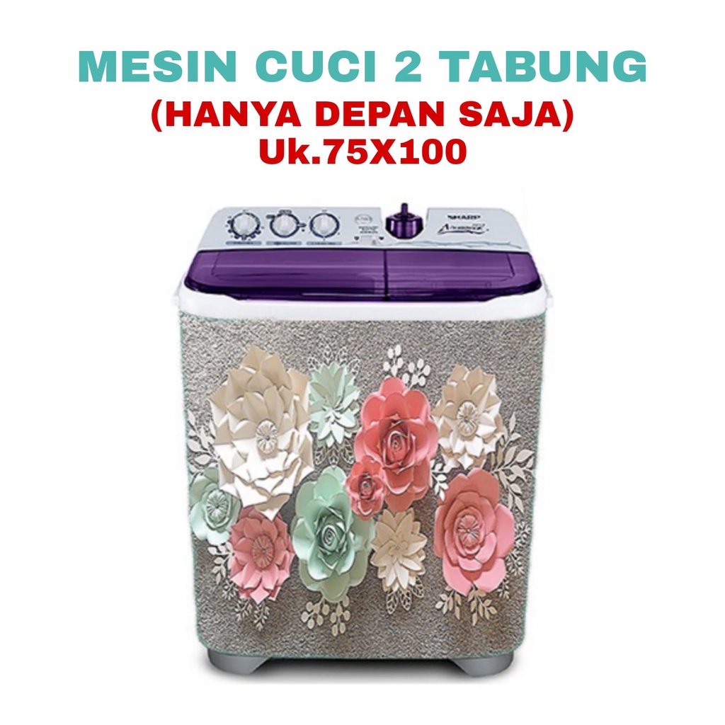 Jual Stiker Mesin Cuci 2 Tabung Motif Origami Bunga SA | Shopee Indonesia