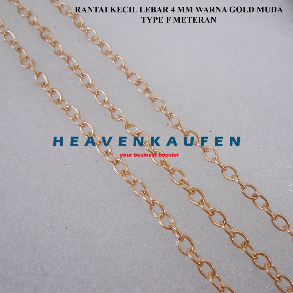 Jual Rantai Nuri Kecil Lebar 4 mm Kode Warna Gold Muda Emas Muda Type F ...