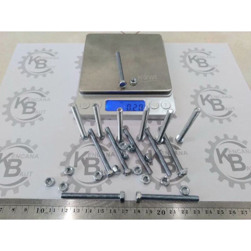 Jual Baut Mur Galvanis Hexagon M5 x 50 | Shopee Indonesia