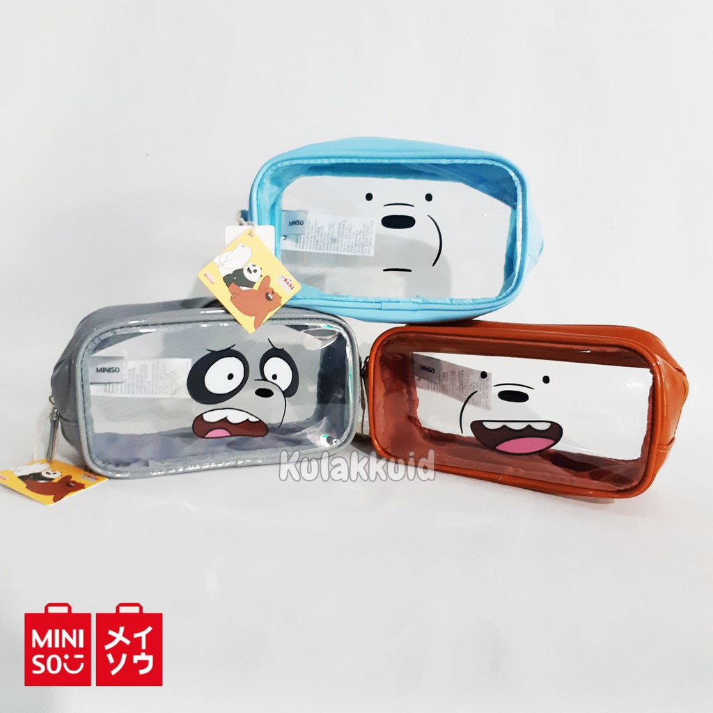 Jual Miniso Pouch MakeUp We Bare Bear | Shopee Indonesia