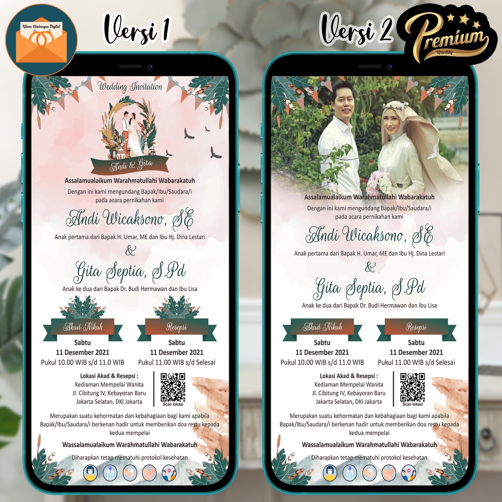 Jual Undangan Pernikahan Gambar JPG/JPEG Statik | G11 | Shopee Indonesia