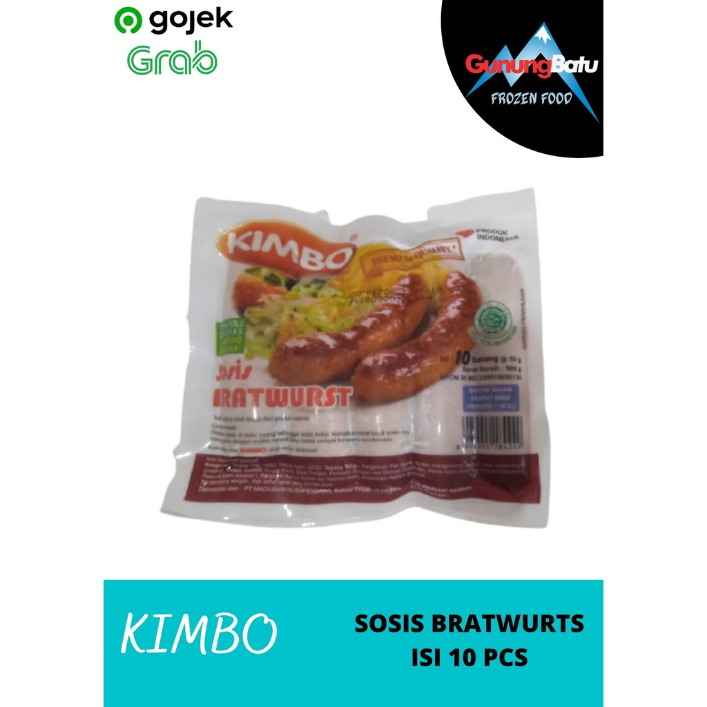 Jual KIMBO SOSIS SAPI BRATWURST ORIGINAL ISI 10 PCS | Shopee Indonesia