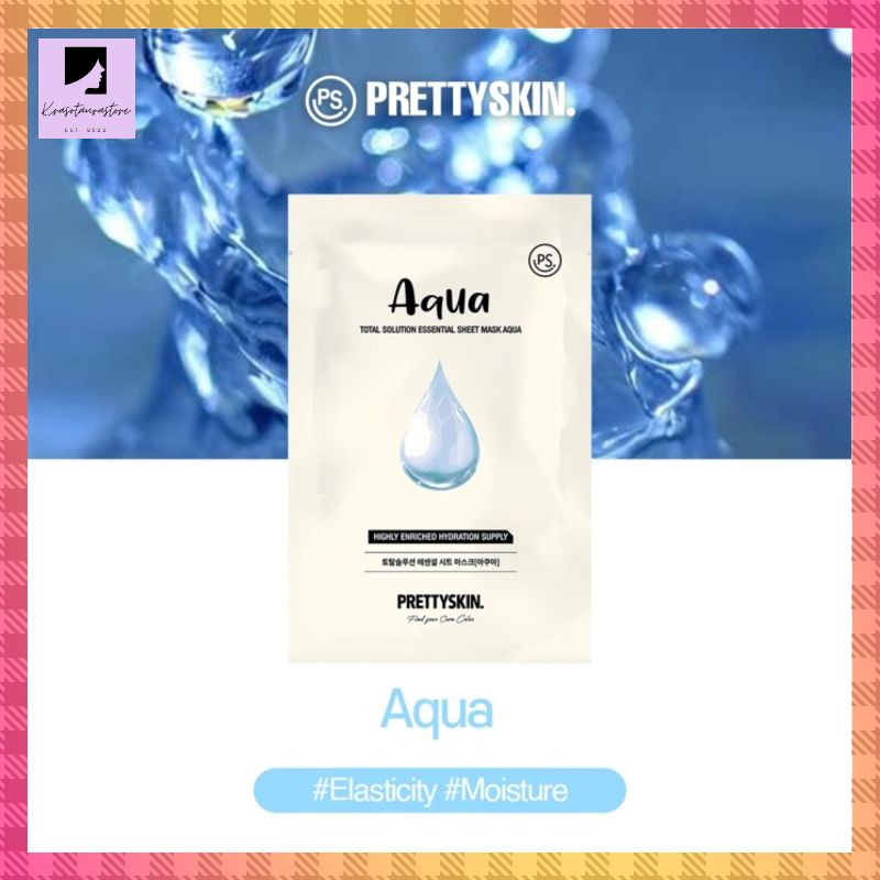 Jual PRETTY SKIN Essential Sheet Mask | Masker Wajah #AQUA | Shopee ...