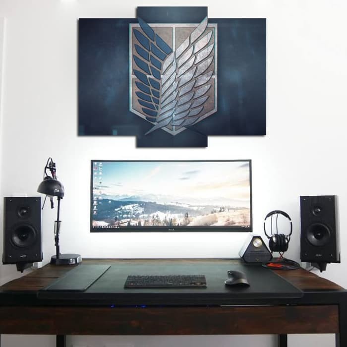 Jual Wall Art Hiasan Dinding SNK Scout Legion Flag 3 Panel&hd779 ...