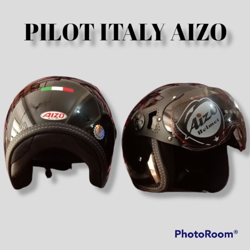 Jual HELM AIZO PILOT ITALY ORIGINAL | Shopee Indonesia
