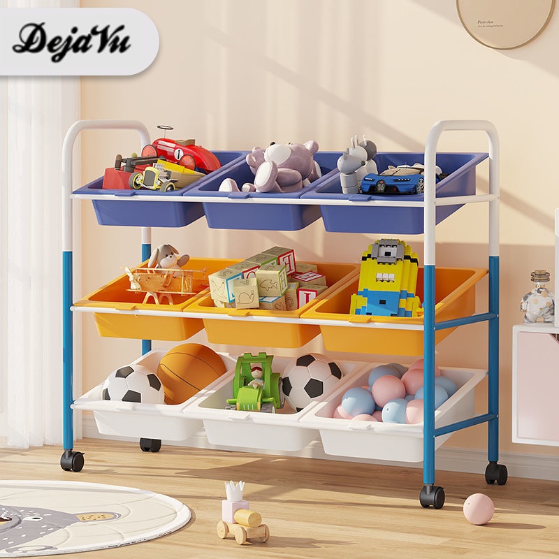 Jual Dejavu Rak Mainan Anak Roda Rak Susun Plastik Kabinet Buku Kamar ...