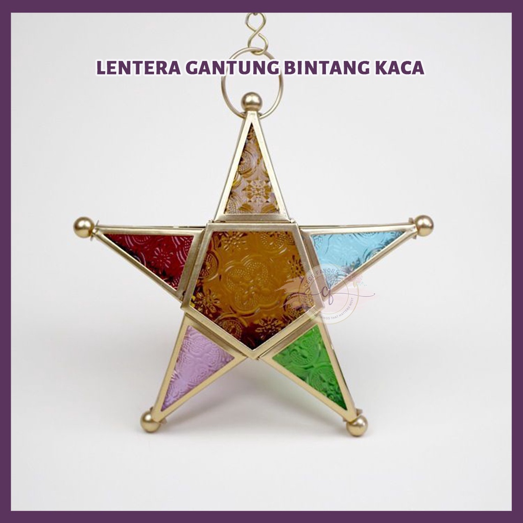 Jual Lentera Gantung Bintang Kaca Hiasan Ltl | Shopee Indonesia