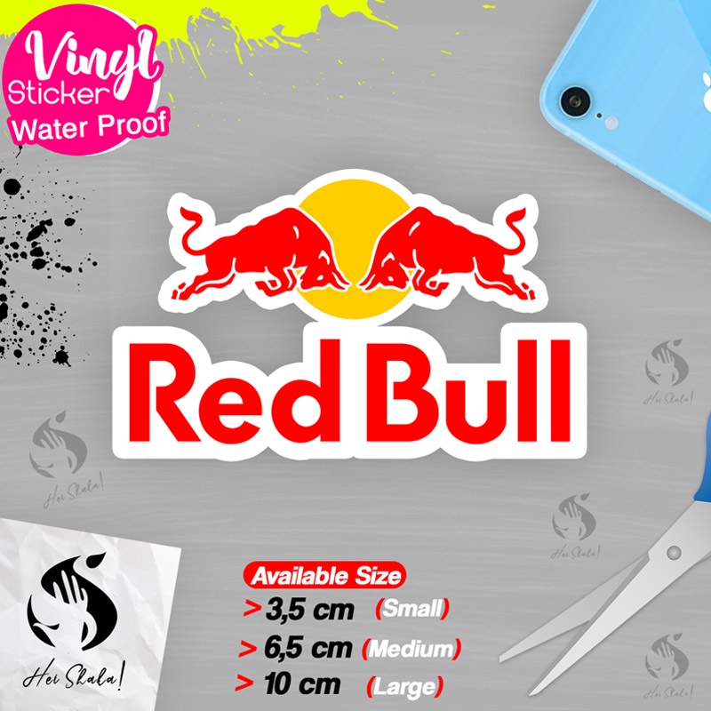 Jual Stiker Red Bull Logo Sticker Racing Ngabers Bahan Vinyl Anti Air ...