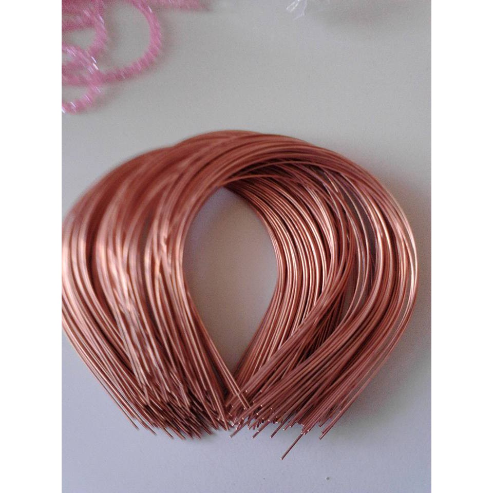 Jual (6pcs) Bando lidi polos warna tembaga bahan craft kerajinan tangan ...