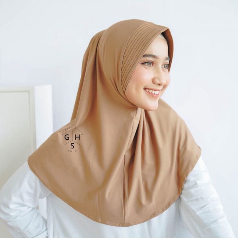 Jual ( KJI ) HIJAB AHERA SIMPEL PED ANTEM INSTAN JERSEY | Shopee Indonesia