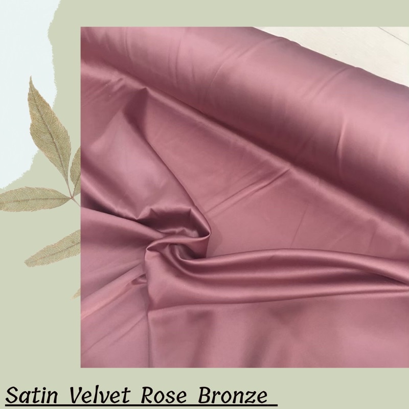 Jual Kain Satin Velvet warna Rose Bronze ( by Roberto Cavali) | Shopee ...