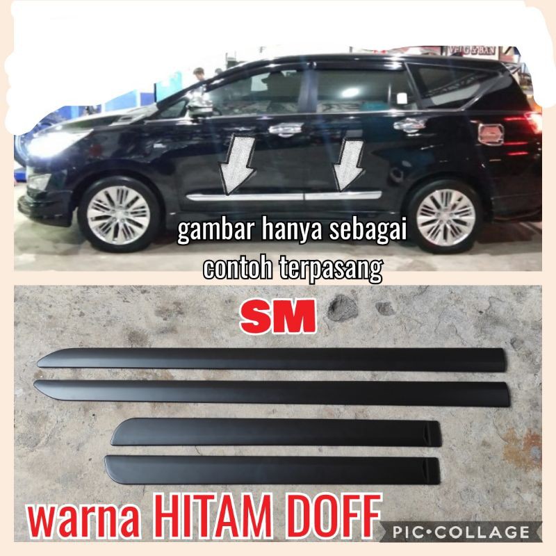 Jual lis body samping innova reborn 2016-2021 warna HITAM DOFF list ...